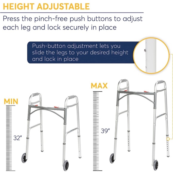 Drive Medical | Other | 2for 1 Drive Medical Folding Rolling Walker 2 ...